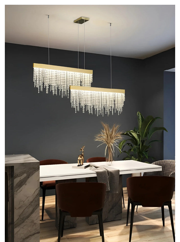 Ailano | Splendid Creative Raindrops Shining LED Crystal Chandelier, B