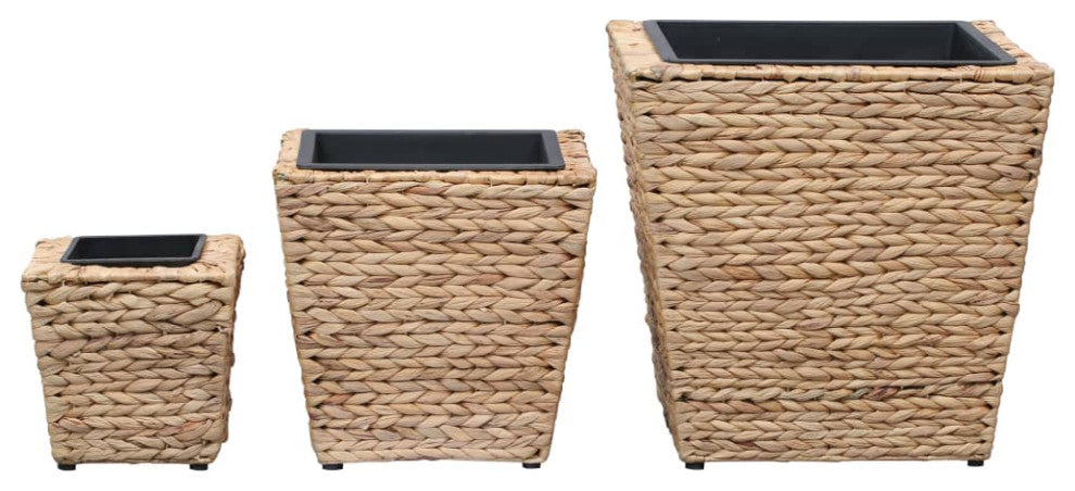 vidaXL Raised Beds 3 Pcs Planter Flower Box Pot Plant Stand Water Hyac