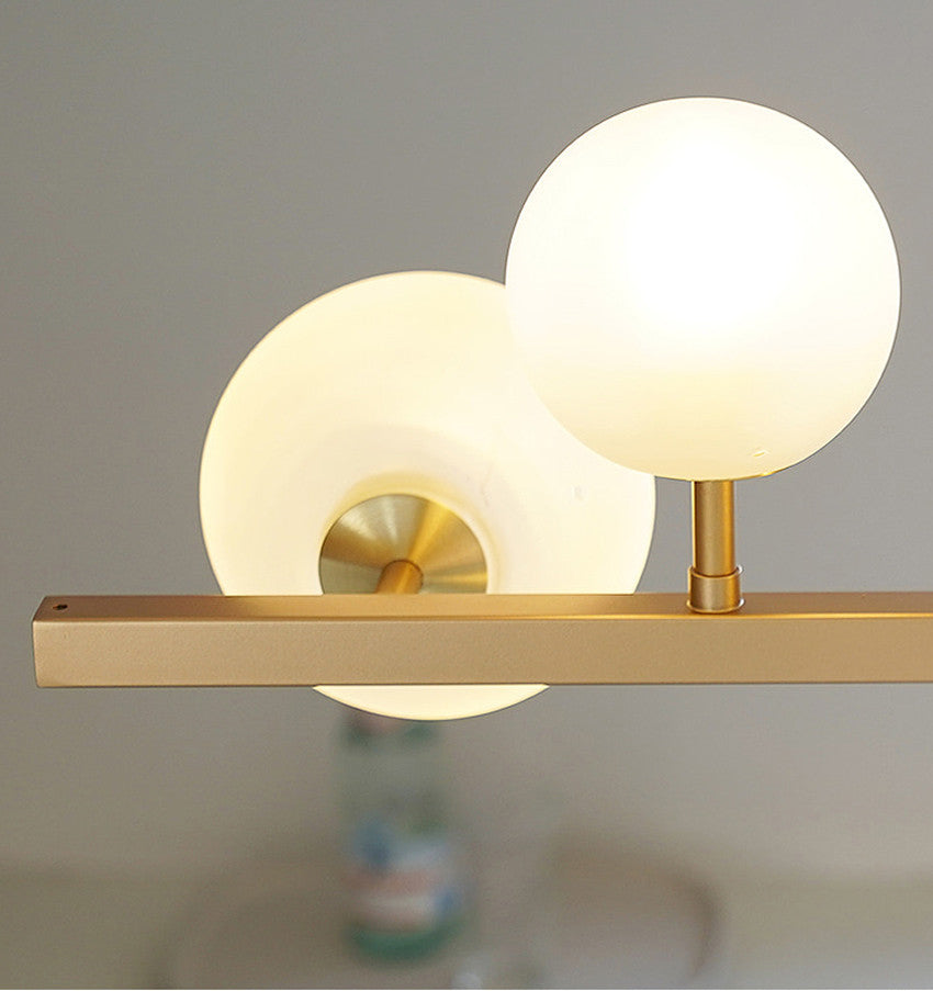 Ca' d'Andrea | Modern Gold Pearls Chandelier for Kitchen, 9 Heads, Coo
