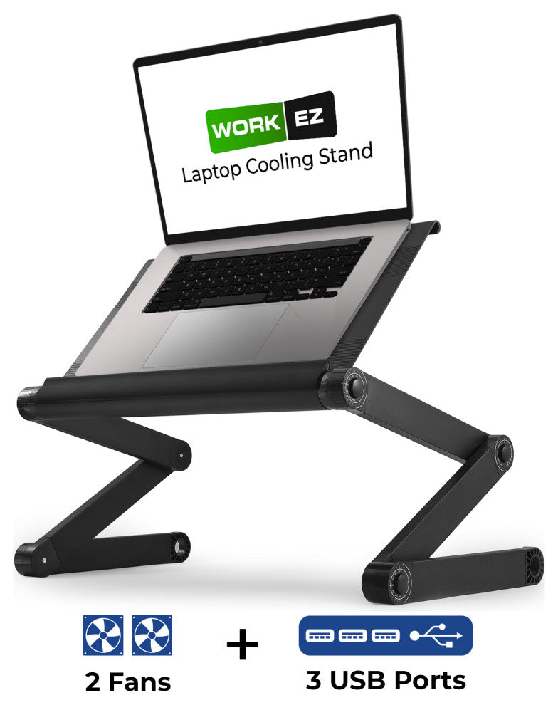 Workez Multifunctional Ergonomic Laptop Lap Desk, Black
