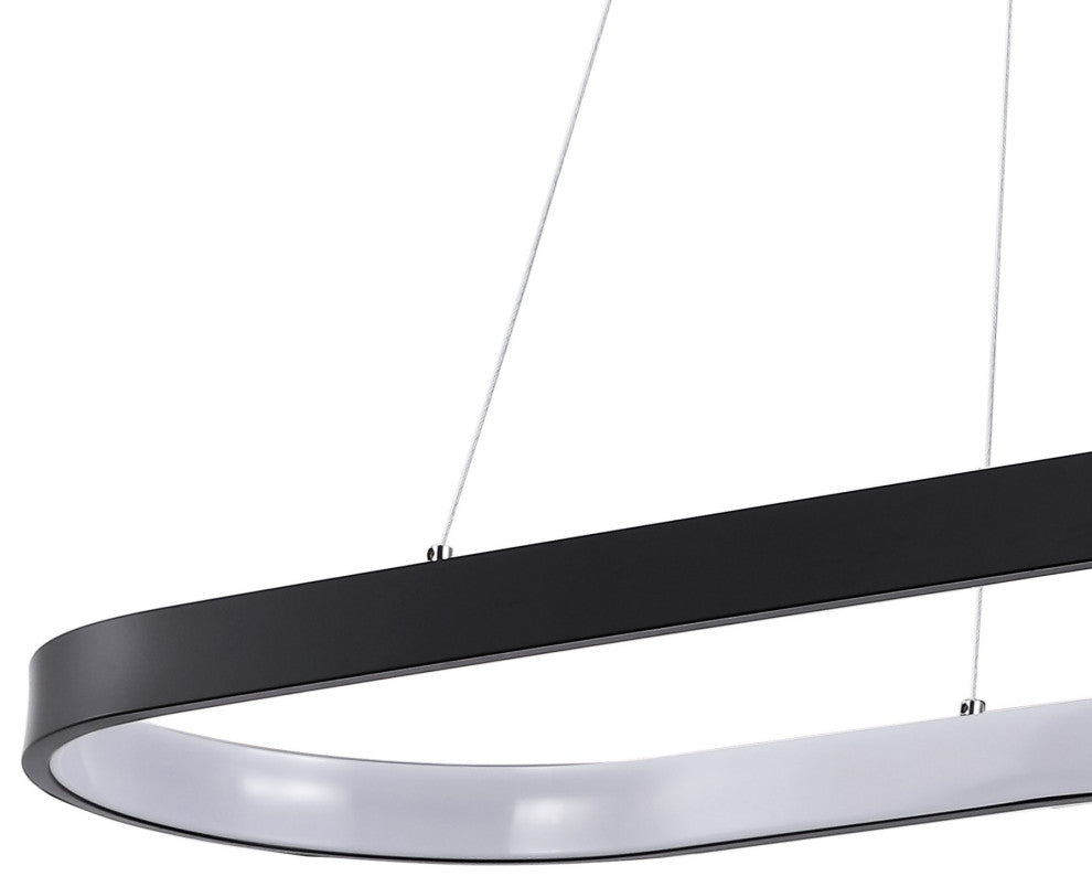 JONATHAN Y Lighting JYL7120 Nolan 39"W LED Linear Pendant - Black