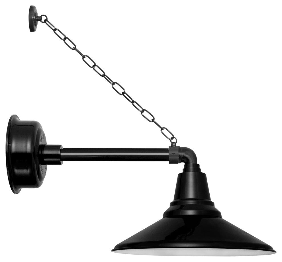 Calla Barn Light With Metropolitan With Chain Arm, 14"