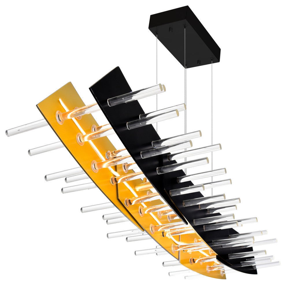 Gondola LED Chandelier With Black Finish