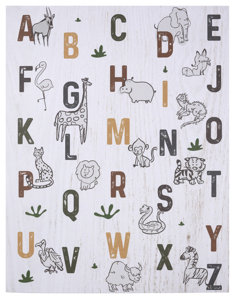 Jungle Animal Alphabet Wall Art