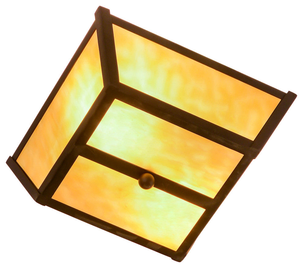 10 Square Madera Flushmount