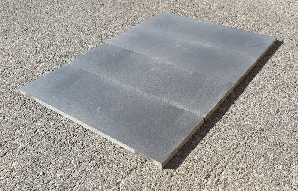 Basalt Dark Basalt Tiles, Honed Finish, 6"x18", Set of 48