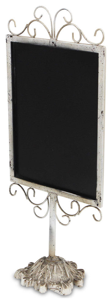 Shabby Chic Standing Vertical Chalkboard, White