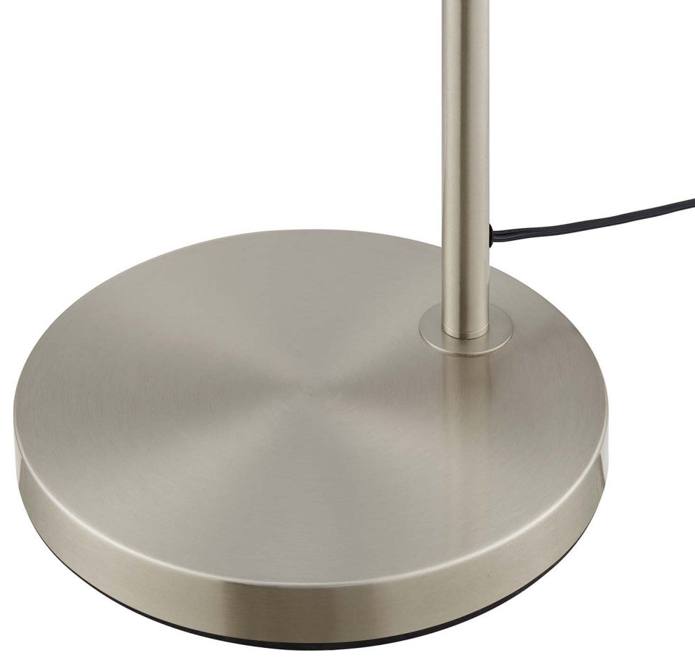 Floor Lamp Light, Silver, Glass, Modern, Mid Century Cafe Bistro Hospi