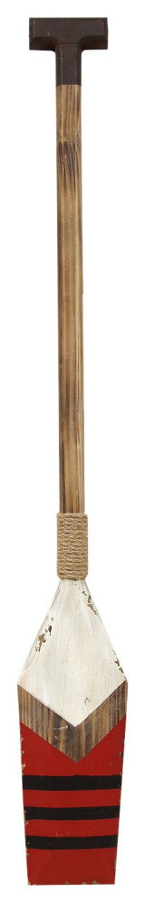 HomeRoots Distressed Coastal Wood Oar Wall Decor