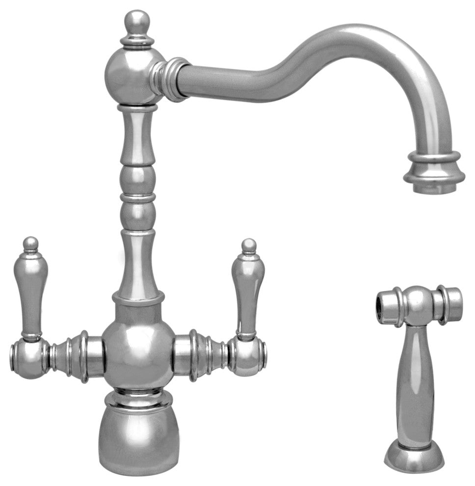 Englishhaus Dual Lever Handle Faucet With Traditional Swivel Spout