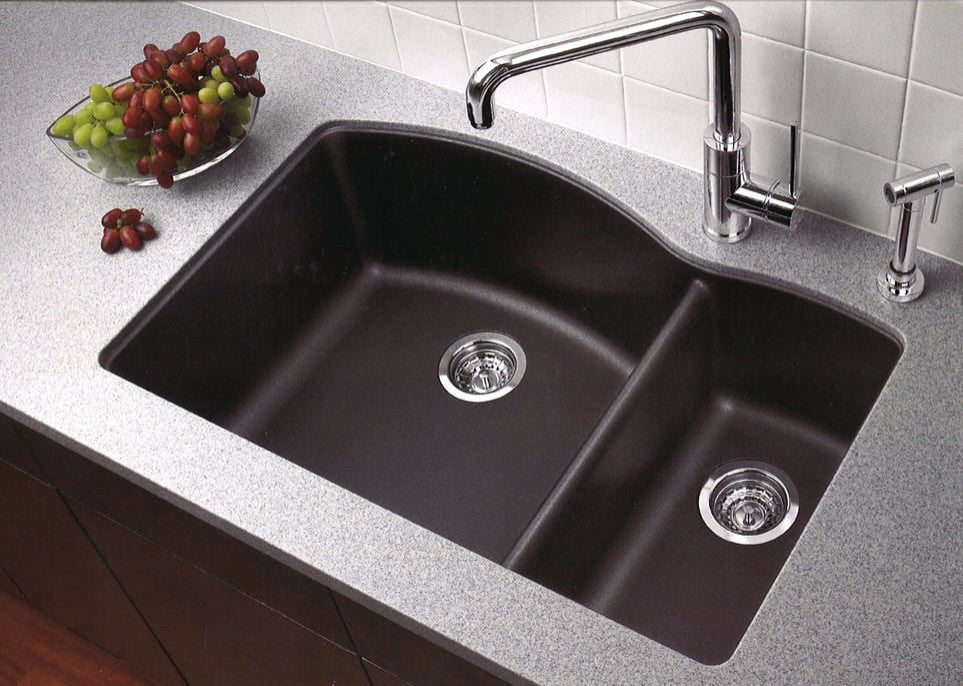 Blanco 440180 Diamond 32" Undermount Double Basin SILGRANIT - Cinder