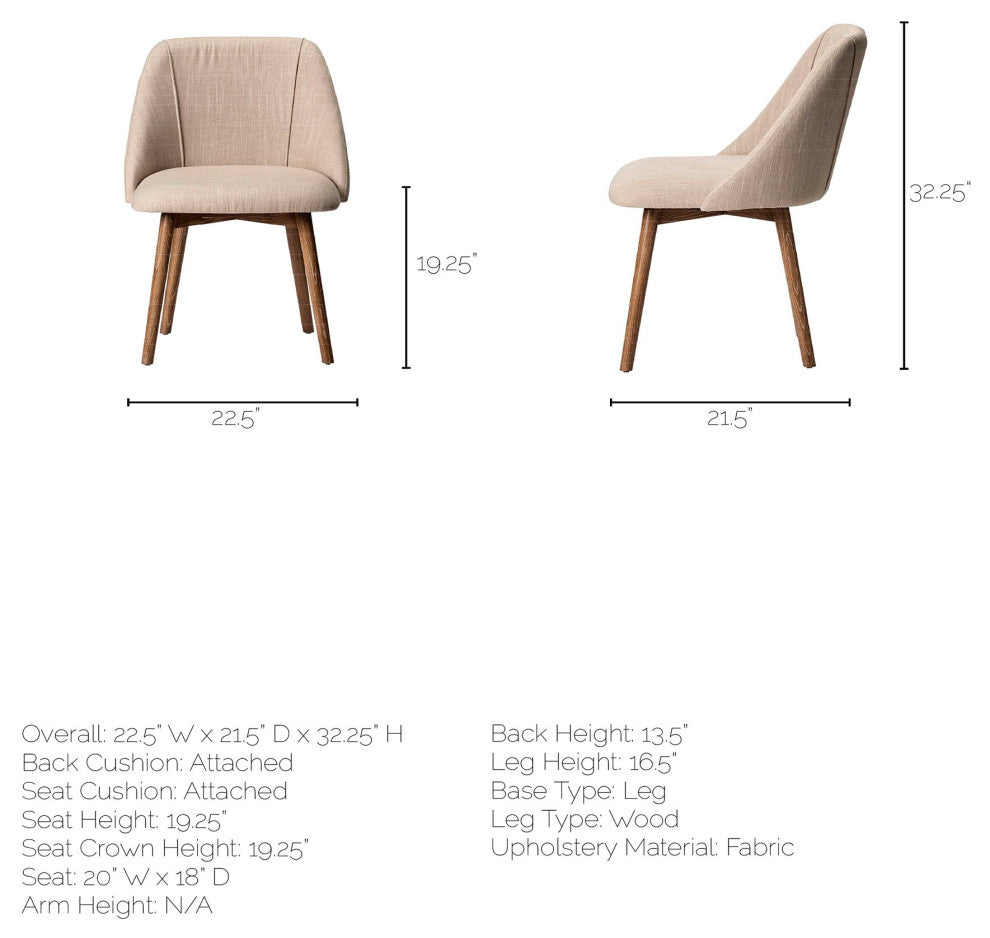 Mercana Ronald Dining Chair, Brown
