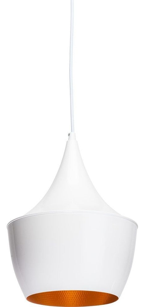 Nuevo Living Karl Lighting Pendant, White Steel Metal, Large, Default