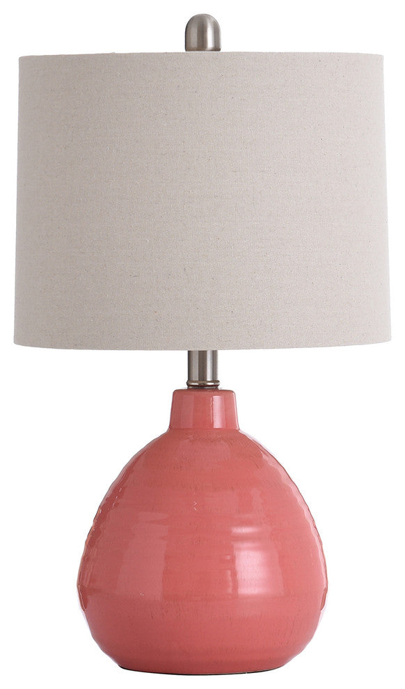 Cameron - Ceramic Table Lamp, Raspberry Surprise