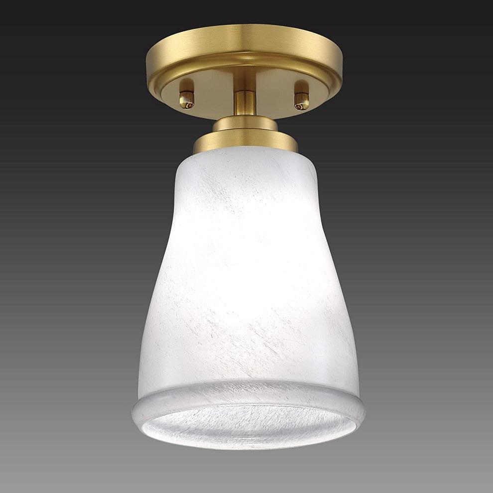 Mini Semi Flush Mount Ceiling Light Antique Glass Ceiling Light Fixtur