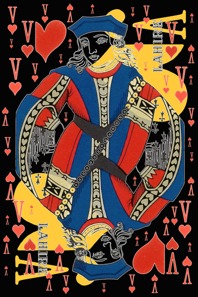 French Playing Card Lahire Valet De Coeur Jack Of Hearts Pop Art