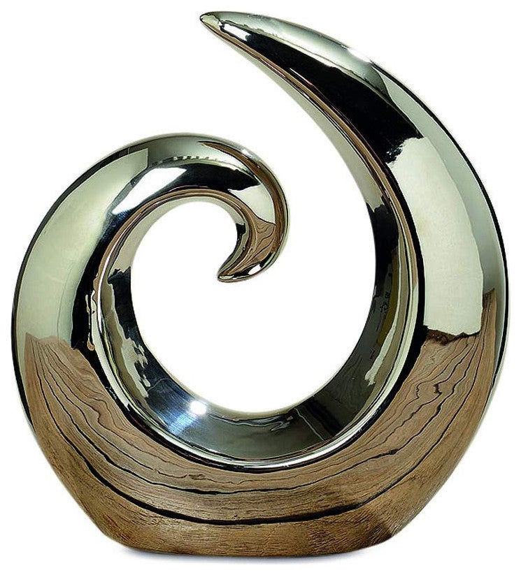 Contemporary Asymmetrical Wave Sculpture