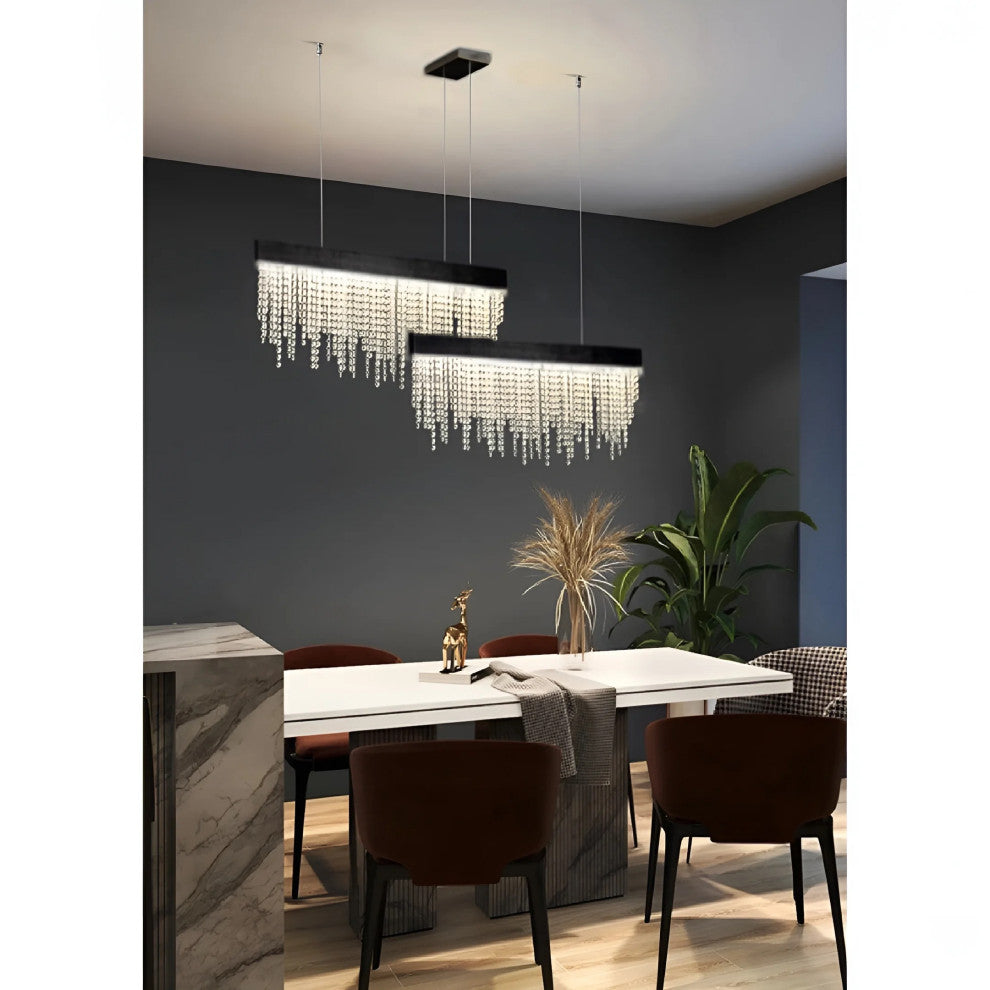 Ailano | Splendid Creative Raindrops Shining LED Crystal Chandelier, B