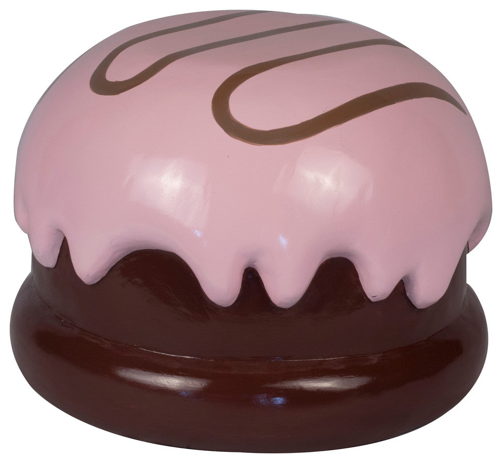 12" Chocolate Truffle With Pink Drizzle