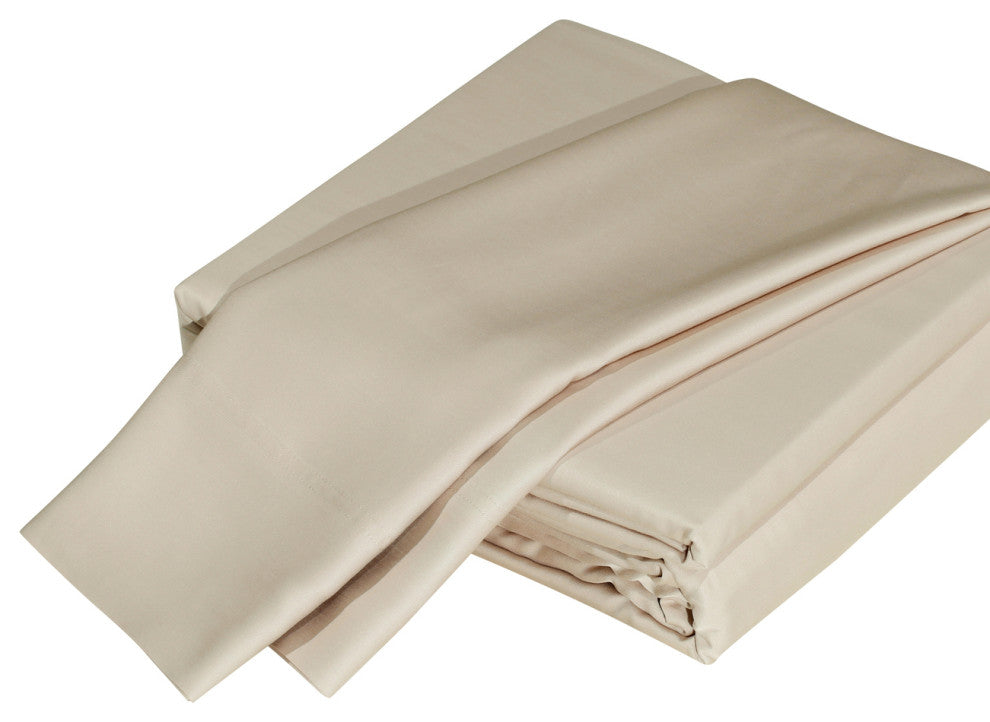 Organic 100% Eucalyptus Fiber Tencel 4-Piece Sheet Set, Linen, Queen