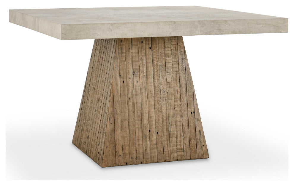 Ridley 47" Square Reclaimed Pine Dining Table Natural Finish