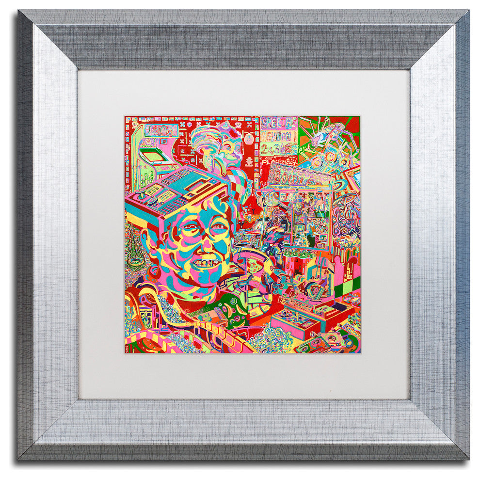 Josh Byer 'The Gamer Kid' Art, Silver Frame, White Mat, 11x11