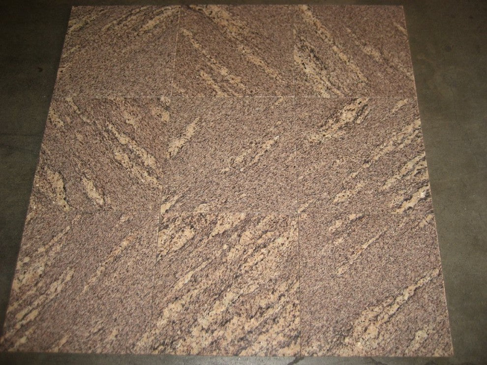 Giallo California Granite Tiles, Polished Finish, 12"x12", Set of 352