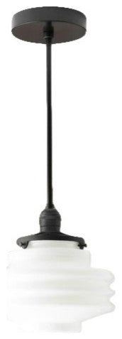 Cannery 8" Wide Art Deco Style Pendant Light, 20" H