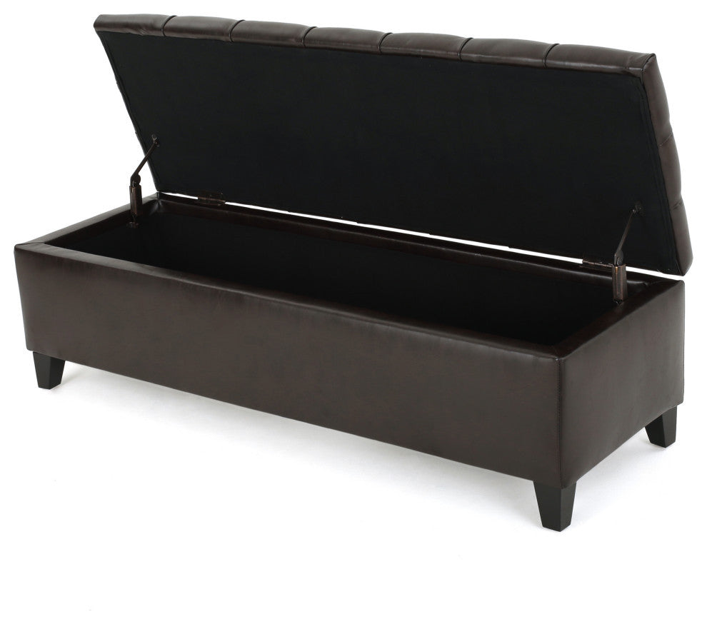 Gdf Studio Ottilie Contemporary Button-tufted Storage Ottoman Bench