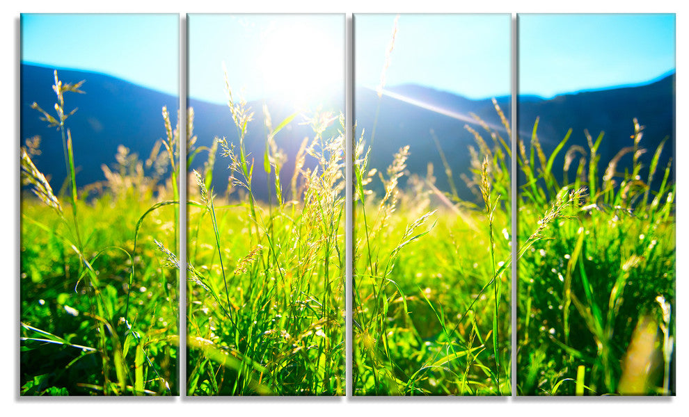 Beautiful Green Nature Wonder, Landscape Canvas Art Print, 48"x28", 4