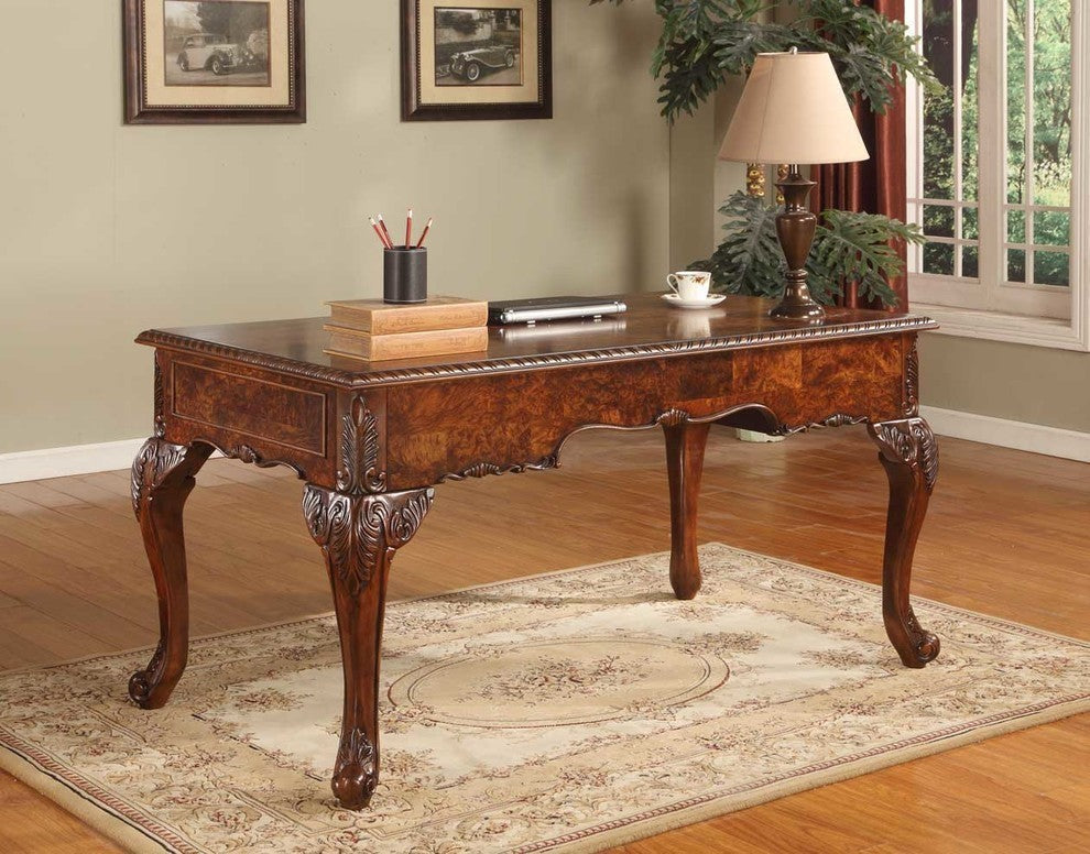 CDExecutive Traditional Office Desk With Hand Carved Designs