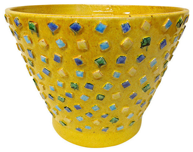 Tuscan ND Dolfi Large Mosaic Style Cachepot