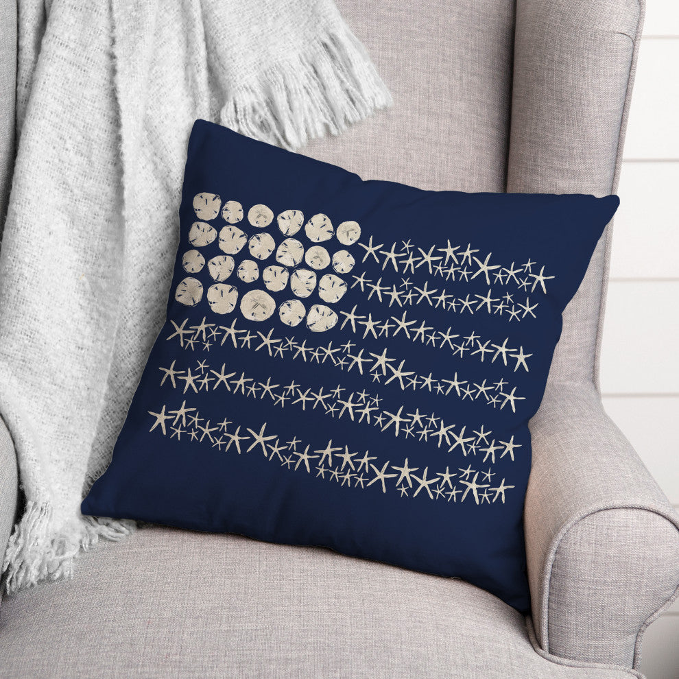 Starfish Flag 18 x 18 Spun Poly Pillow