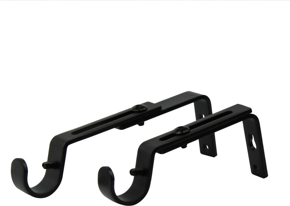 3/4" Rod Adjustable Bracket Pair 3, 4-1/2", Black