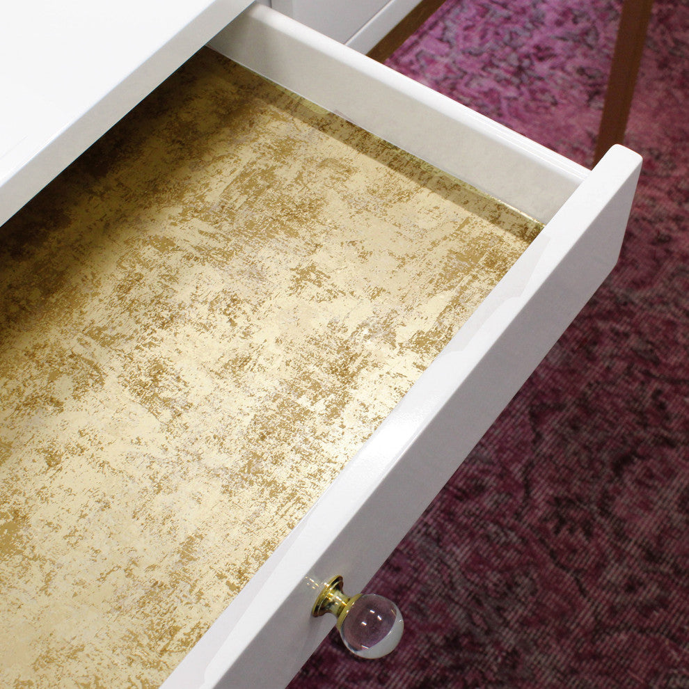 Distressed Gold Leaf Peel and Stick Wallpaper, Gold