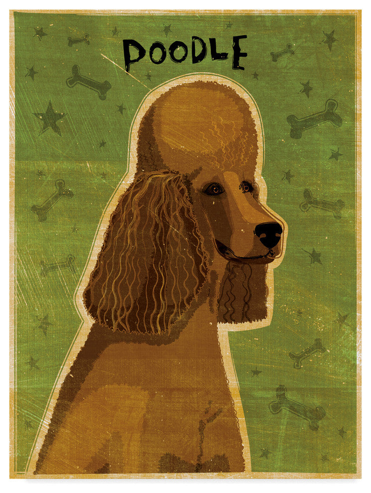John W. Golden 'Poodle' Canvas Art, 32"x24"