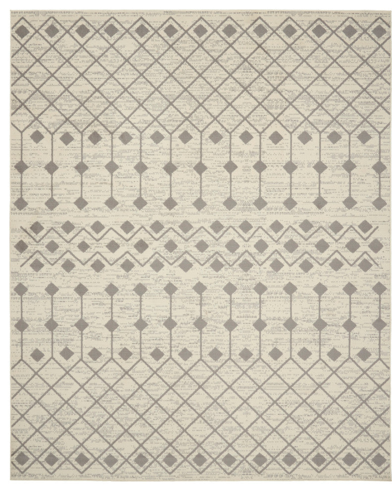 Nourison Grafix 8'6" x 12' Ivory/Grey Bohemian Indoor Area Rug
