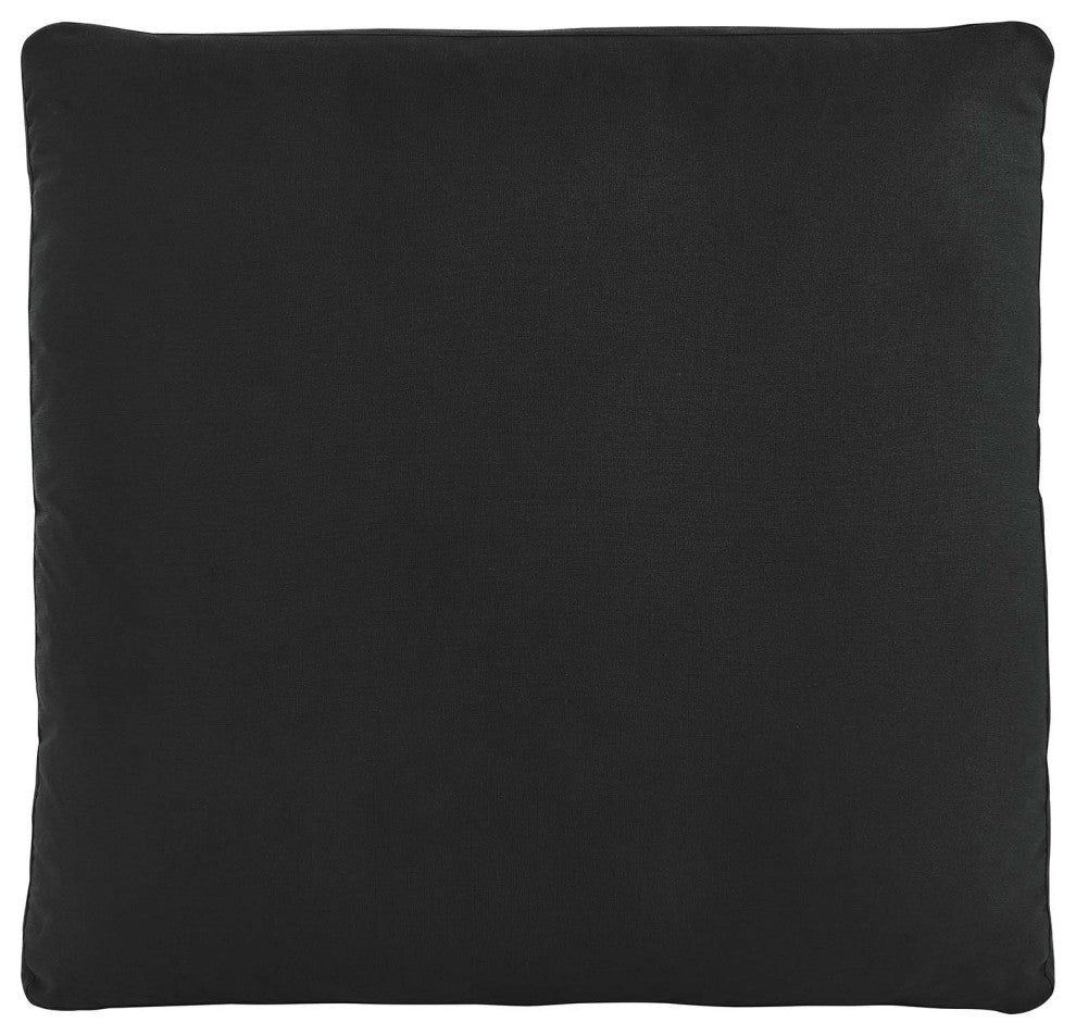 Commix Down Filled Overstuffed Ottoman, Black