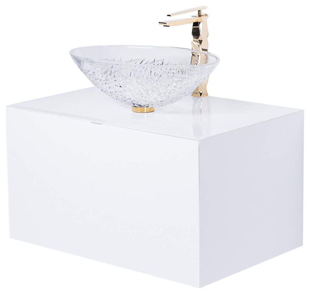 Dora Lacquered Vanity, White, 30"