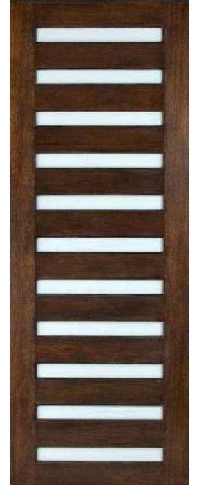ETO Doors Exterior Mahogany Moderno Door, Obscure Multi Horizontal Lit