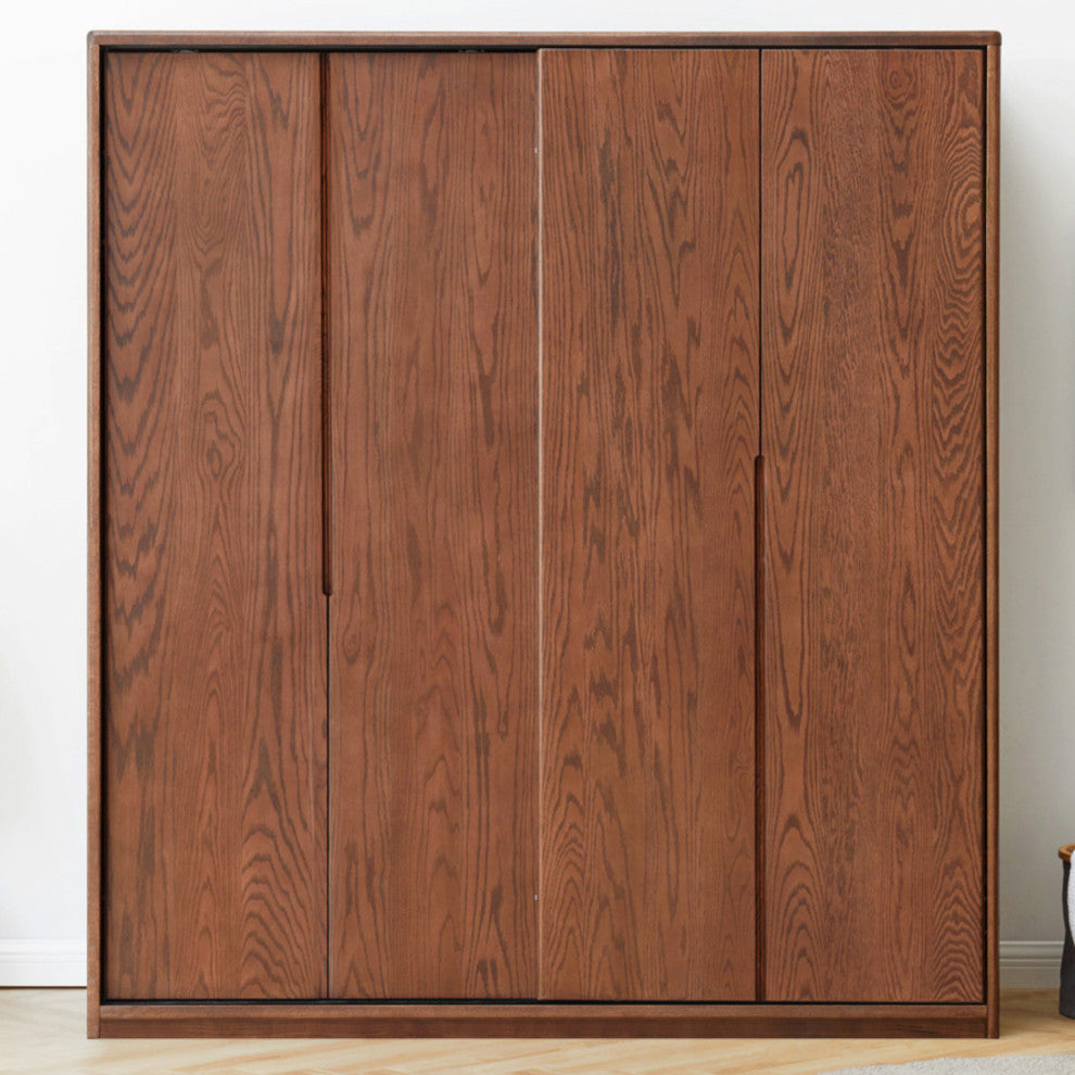 Oak Solid Wood Wardrobe Sliding Door, 1.8 Meters Wide2.2 Meters High S