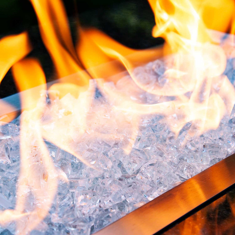 1/2" Tempered Fire Glass, Diamond Starlight, 10 lb. Jar