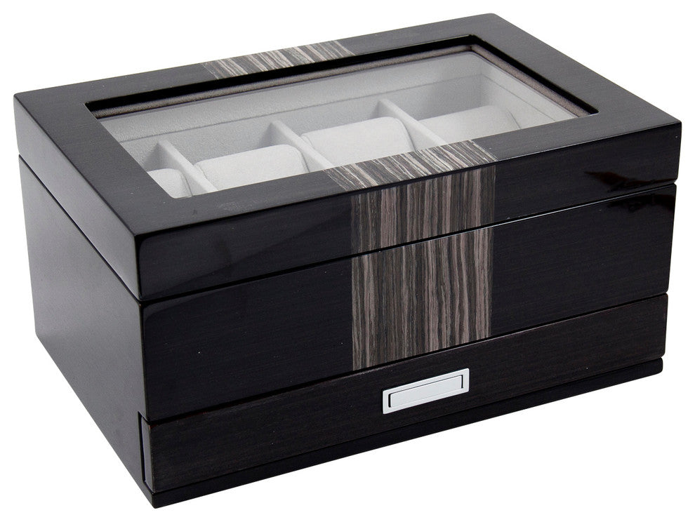 Lacquered Wood 8-Watch Box