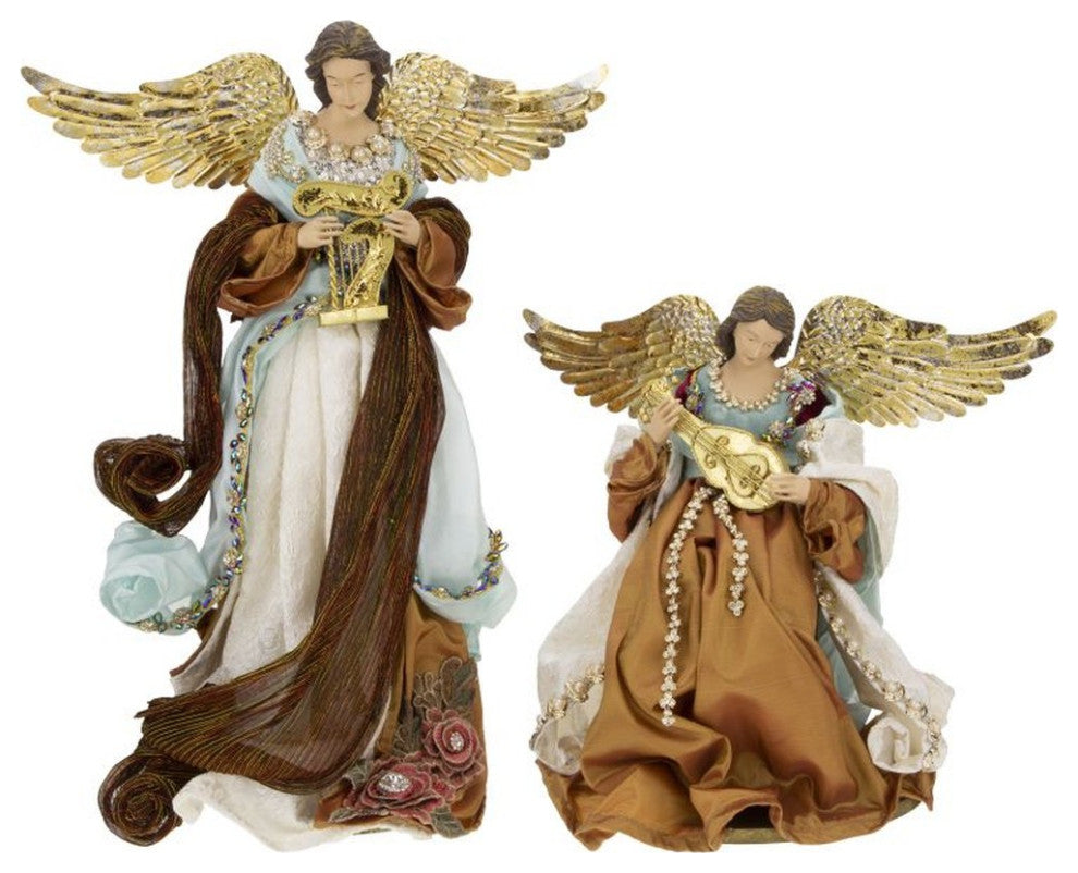 Mark Roberts 2020 Collection Angels of Venice, Brown, Assortment of 2