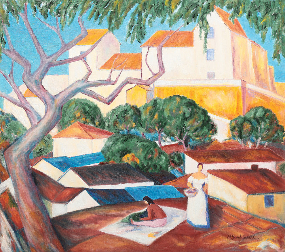Mihai Sandulescu "Painter At Work" Oil Painting