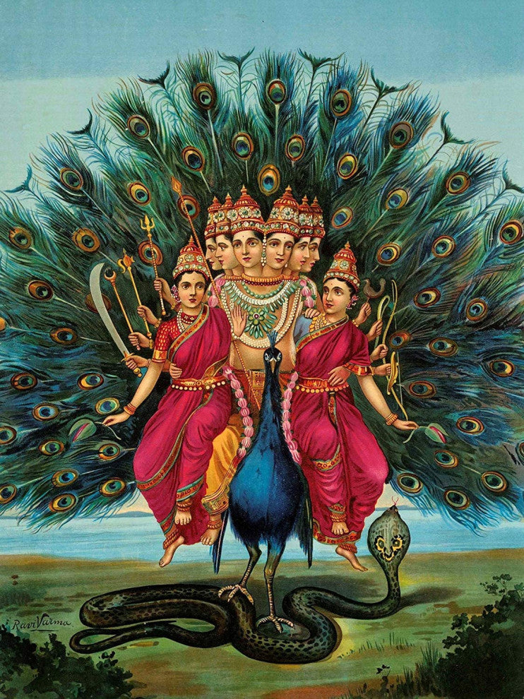 Tile Mural Murugan peacock serpent Accent Backsplash Ceramic Matte