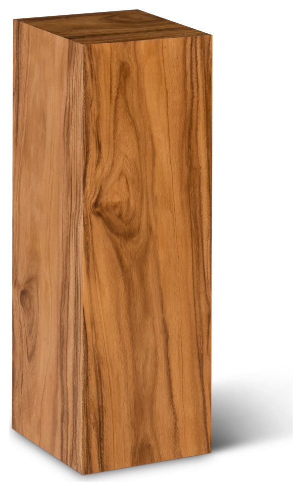 Origins Pedestal, Mitered Chamcha Wood, Natural, Large