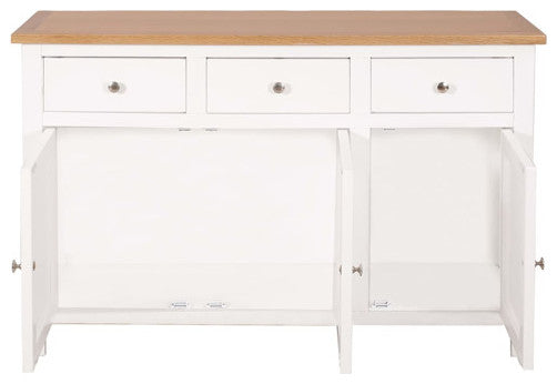 vidaXL Sideboard Kitchen Cabinet with 3 Drawers and 3 Doors Solid Wood