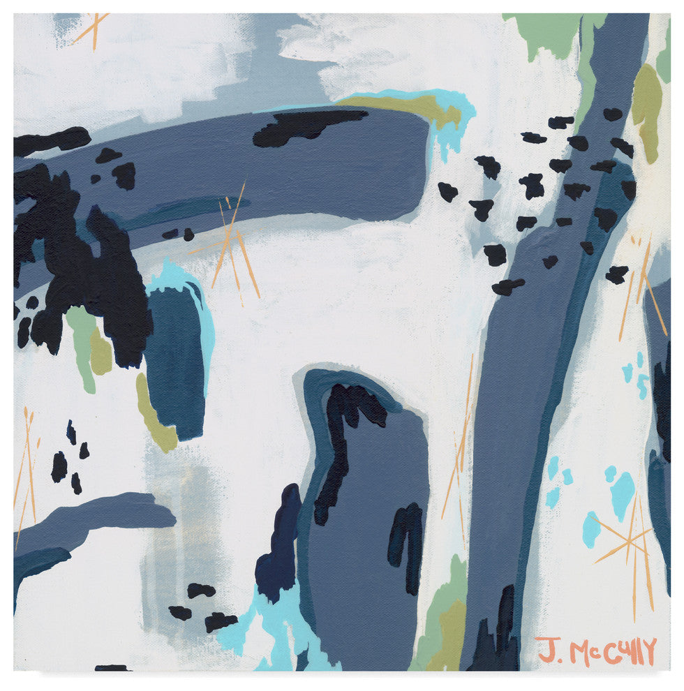 Jennifer Mccully 'Mystic Fog Abstract' Canvas Art, 35"x35"