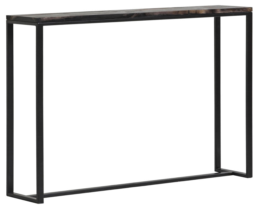 Black Petrified Wood Console Table, Andrew Martin Greta